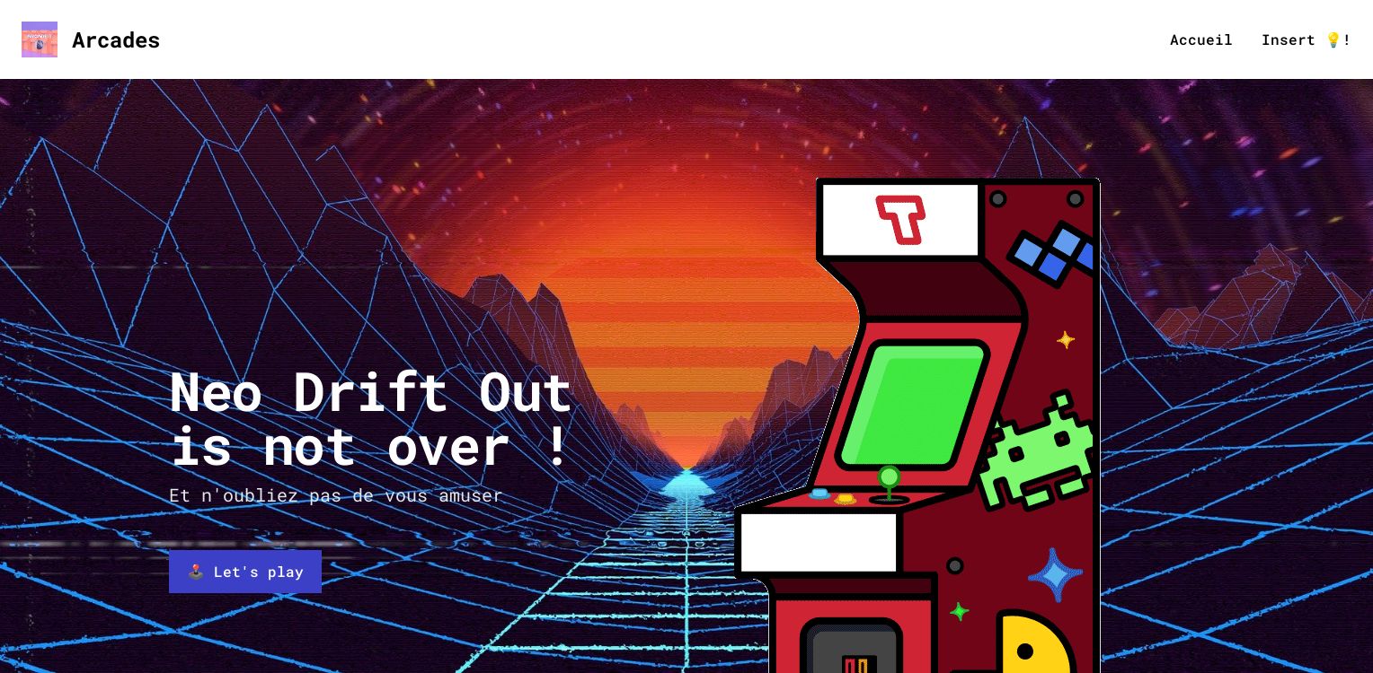 Le jeu d'arcade Neo Drift Out de Visco