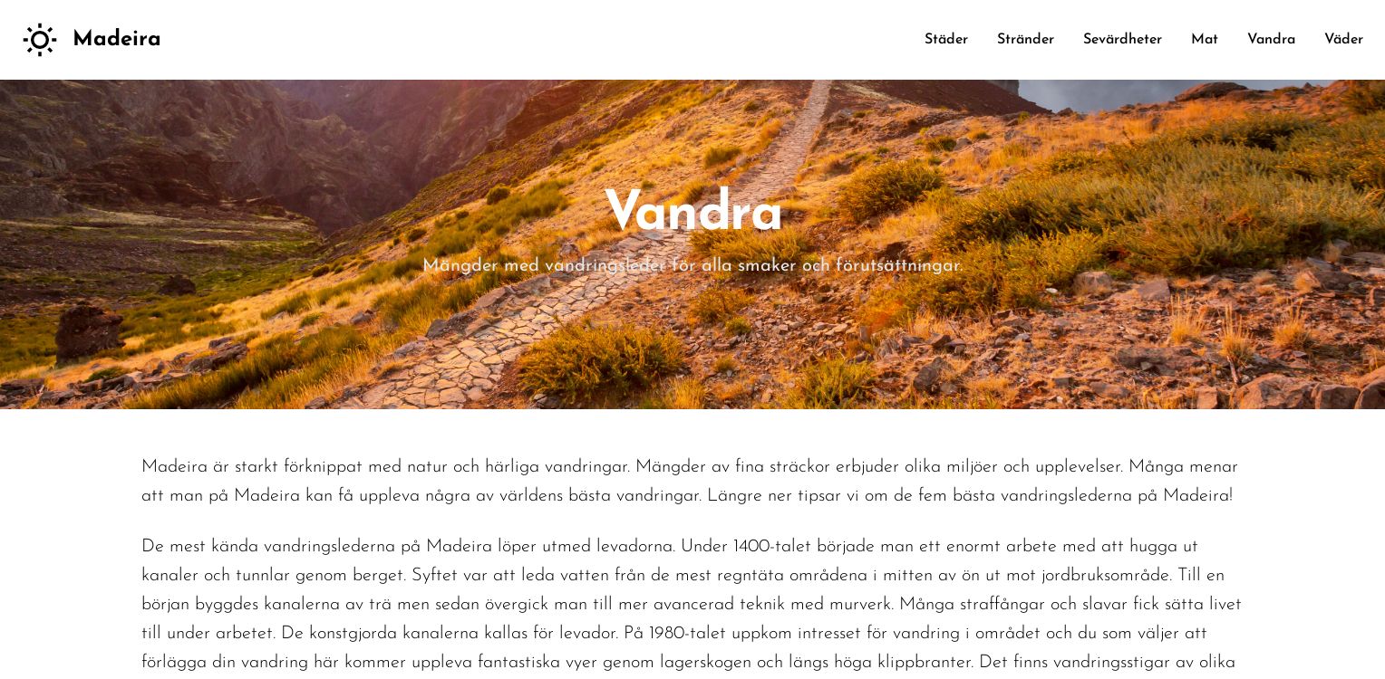 Vandra på Madeira